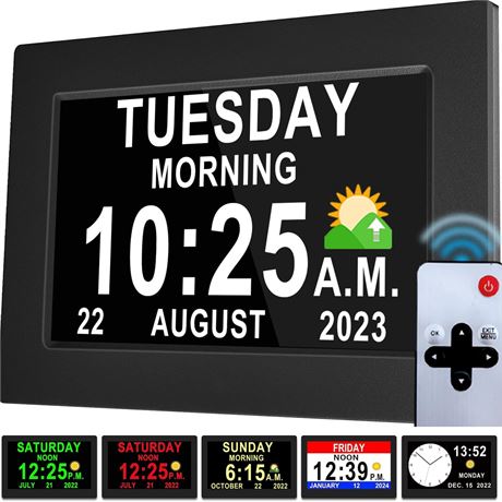 Dollar.Bid - New Version 7 Inch Day Clock - 19 Alarms,20 Custom ...
