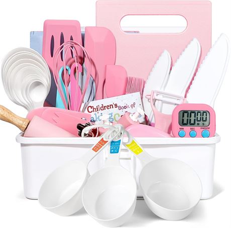 Dollar.Bid - 37PCS Kids Cooking Sets Real, Kids Cooking and Baking Gift ...