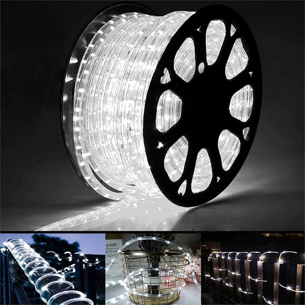 Dollar.Bid - 50ft 360 LED Rope Lights Outdoor, Connectable and Flexible ...