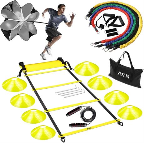 Dollar.Bid - Agility Ladder Speed Training Equipment-20 Feet Ladder,8 ...