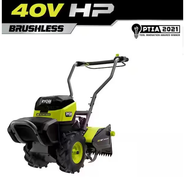 Dollar.Bid - RYOBI 40V HP Brushless 18 in. Battery Powered Rear Tine ...