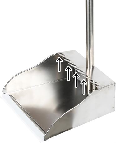 Dollar.Bid - Metal Dustpan Long Handle Stainless Steel Dustpan,Heavy ...
