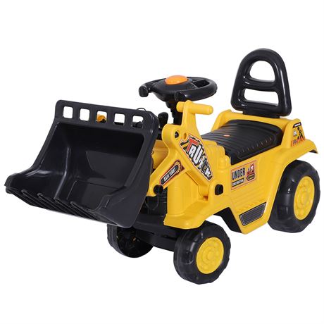 Dollar.Bid - HOMCOM 3 in 1 Ride On Toy Bulldozer Digger Tractor Pulling ...