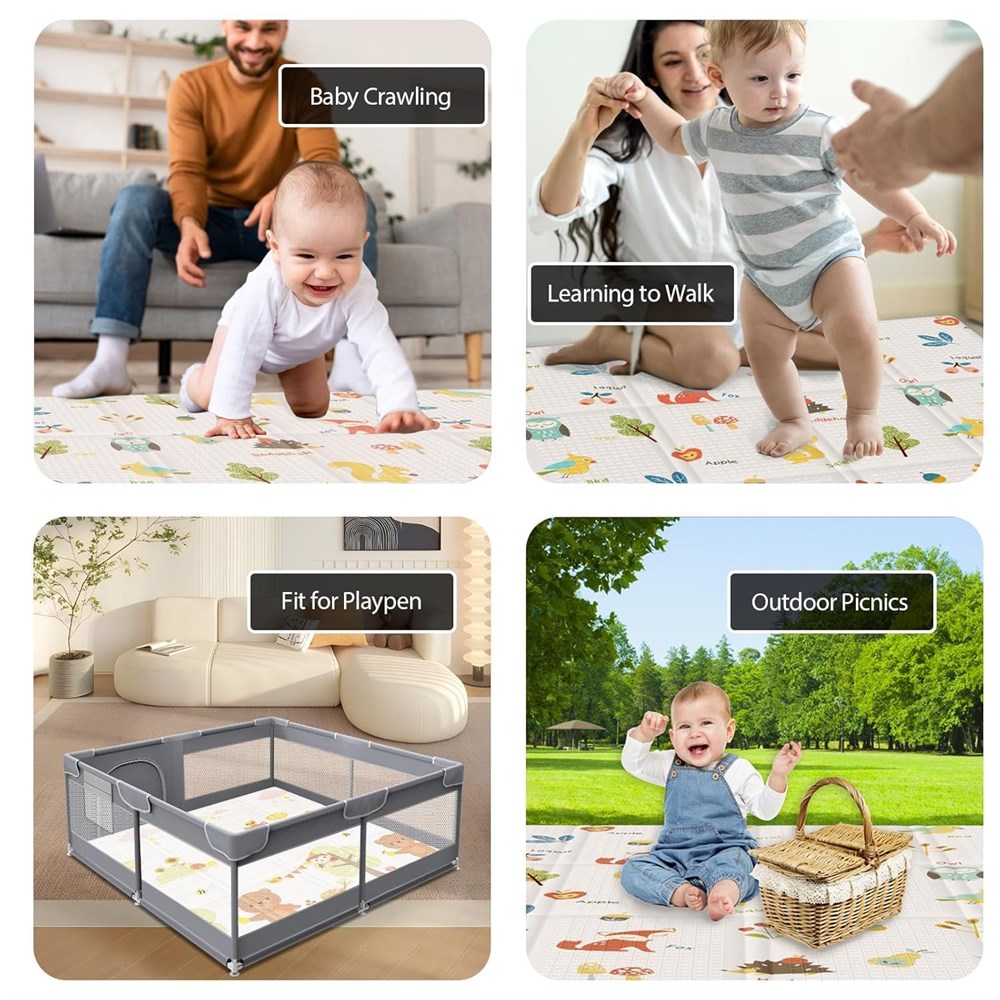 Dollar.Bid - XVISHX Baby Play Mat, 50 x 50 Inch Play Mat Perfect for ...