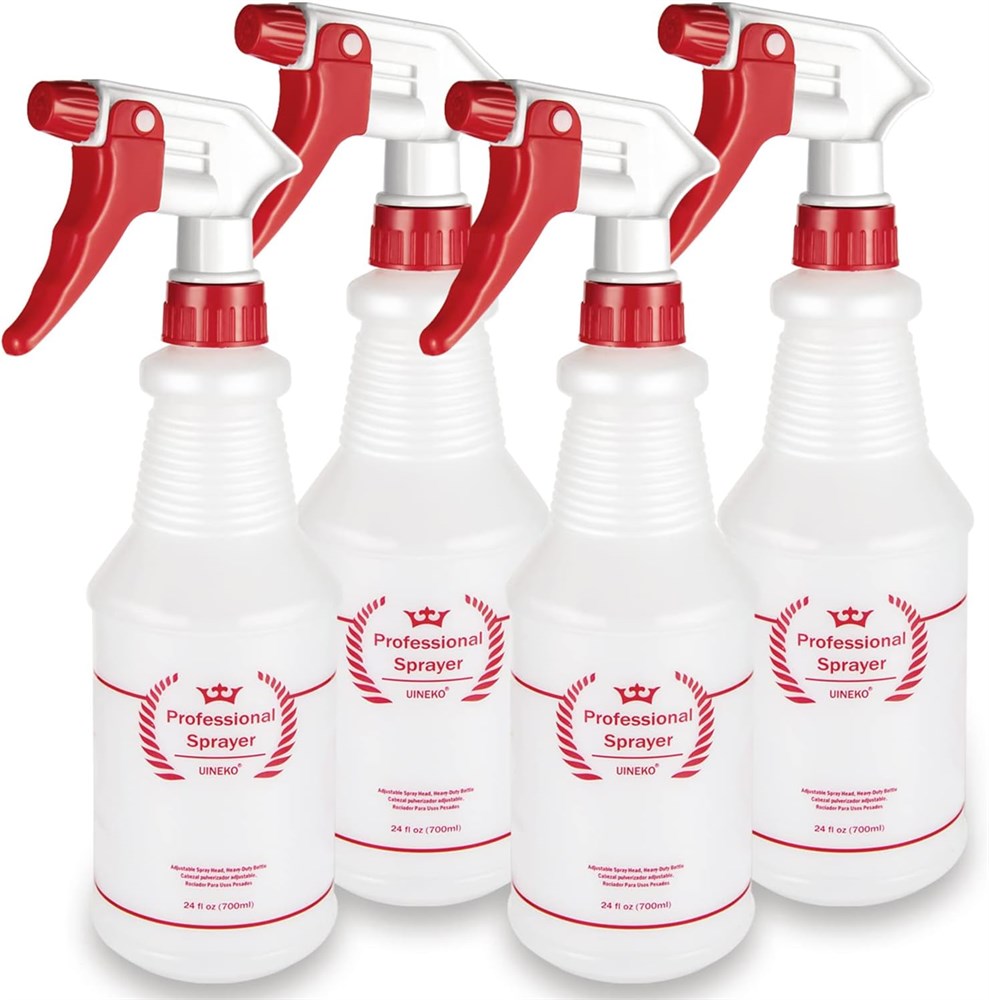 Dollar.Bid - Uineko Plastic Spray Bottle (4 Pack, 24 Oz, All-Purpose ...