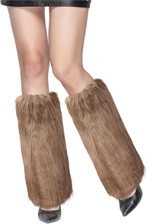 Dollar.Bid - XEPST Faux Fur Fuzzy Leg Warmers Furry Boot Covers for ...