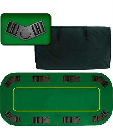Dollar.Bid - Poker Table Top - 80-inch Foldable Card Mat for up to 8 ...