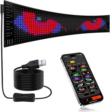 Dollar.Bid - Programmable LED Sign, 15"x4" Flexible LED Scrolling ...