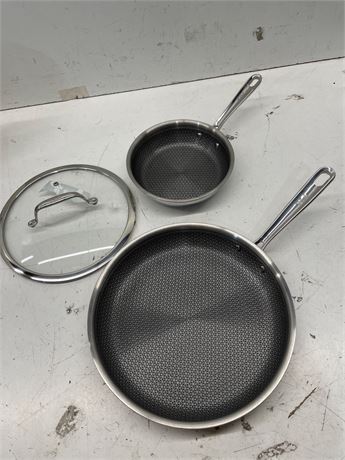 Dollar.Bid - 3-Piece T-FAL Hybrid Mesh Fry Pan Cook Set