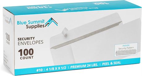 Dollar.Bid - Blue Summit Supplies 100#10 Self Seal Security Envelopes ...