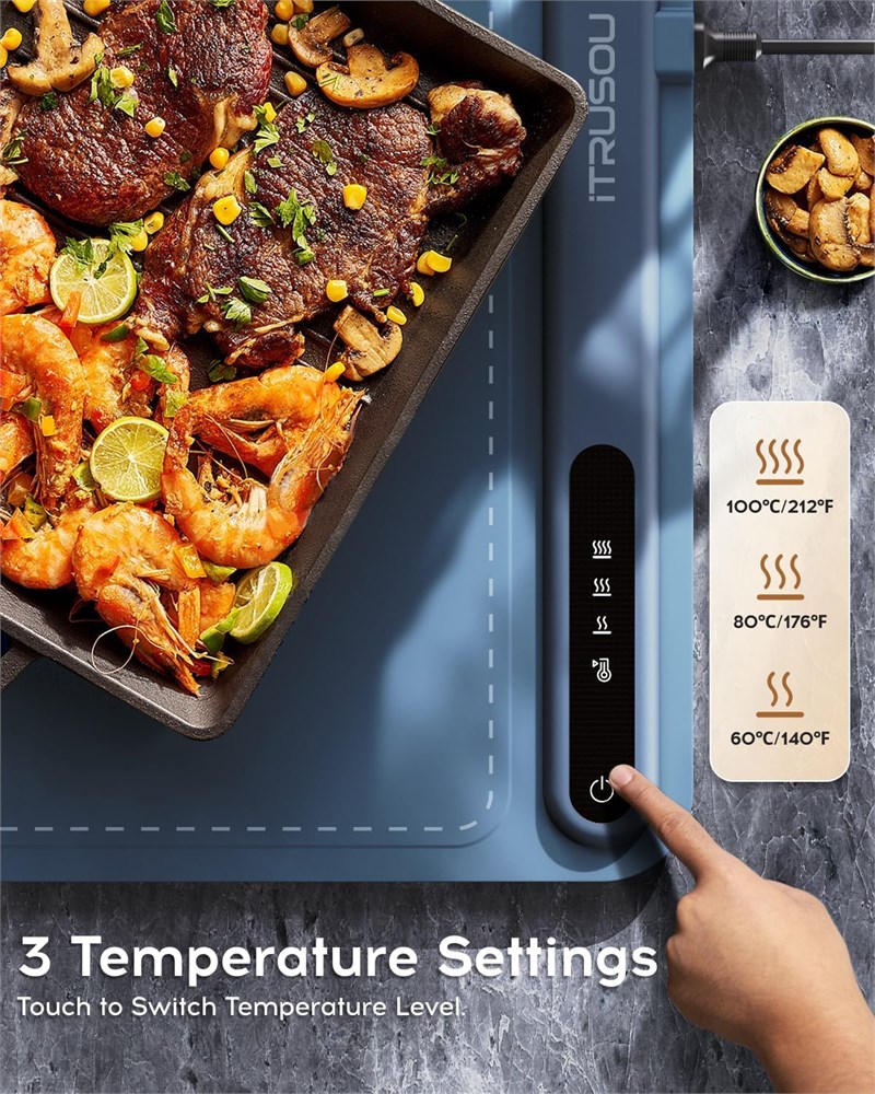 Dollar.Bid - Electric Warming Tray - Whole-Surface Heating, Rollable ...