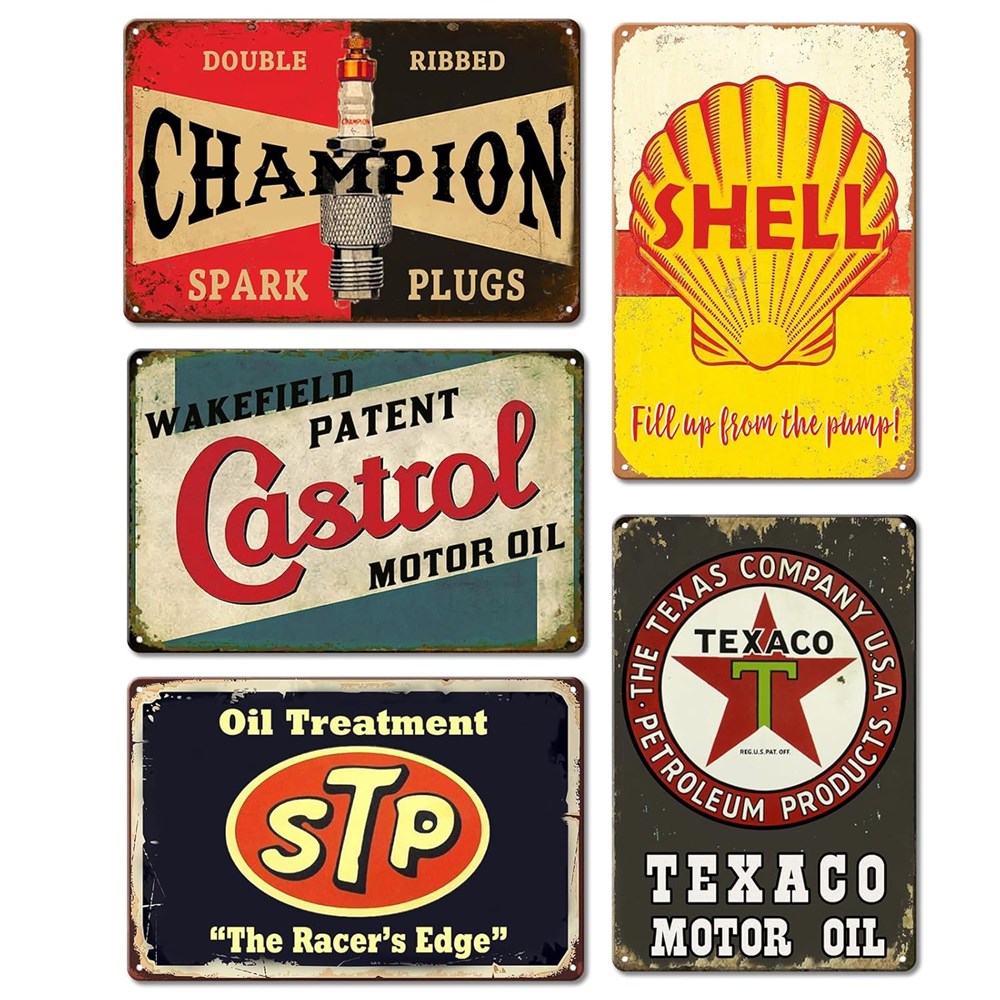 Dollar.Bid - Vintage Metal Tin Signs Retro Garage Signs For Men Wall ...