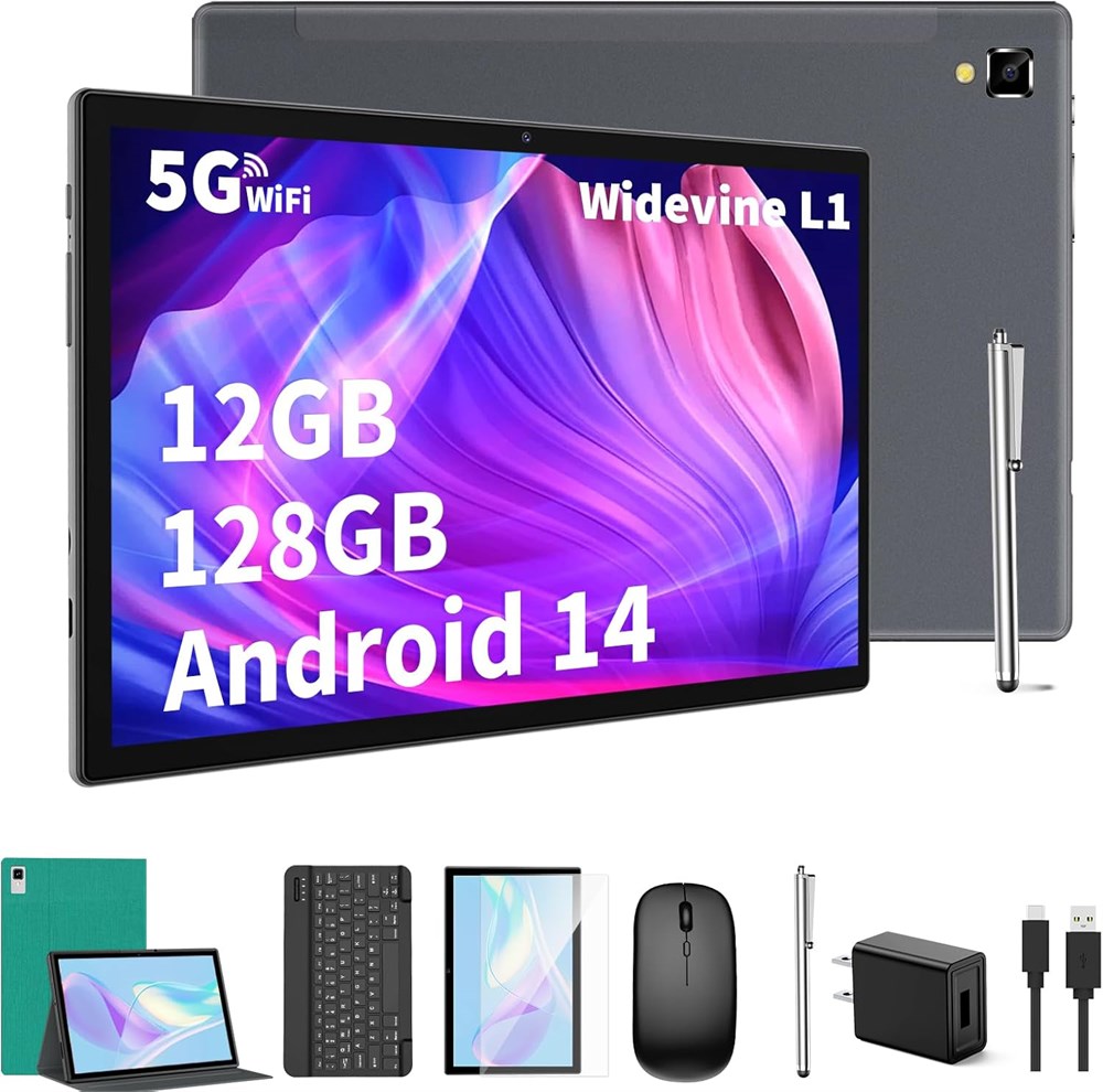 Dollar.Bid - Android Tablet with Keyboard,10 inch Android 14 Tablets ...