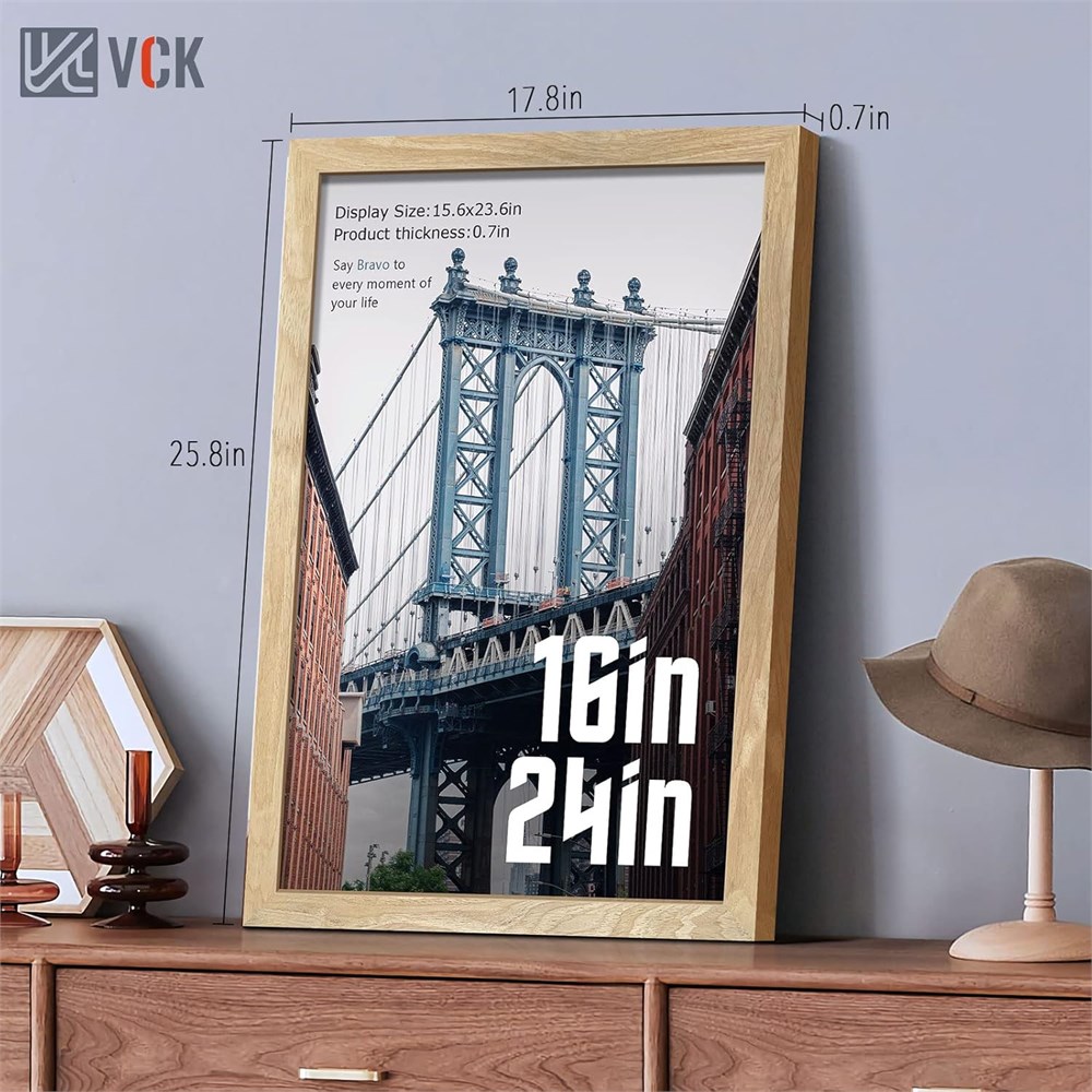 Dollar.Bid - 2Pk VCK 16x24 Natural Wood Frame for Poster & Picture ...