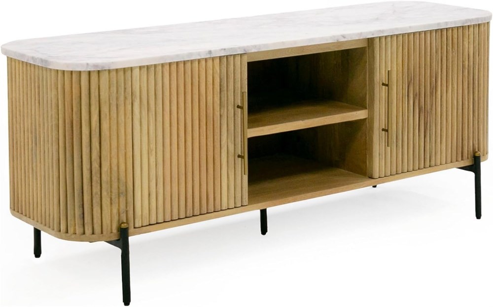 Dollar.Bid - Benjara CID Jolie 53 Inch TV Entertainment Console, 2 ...