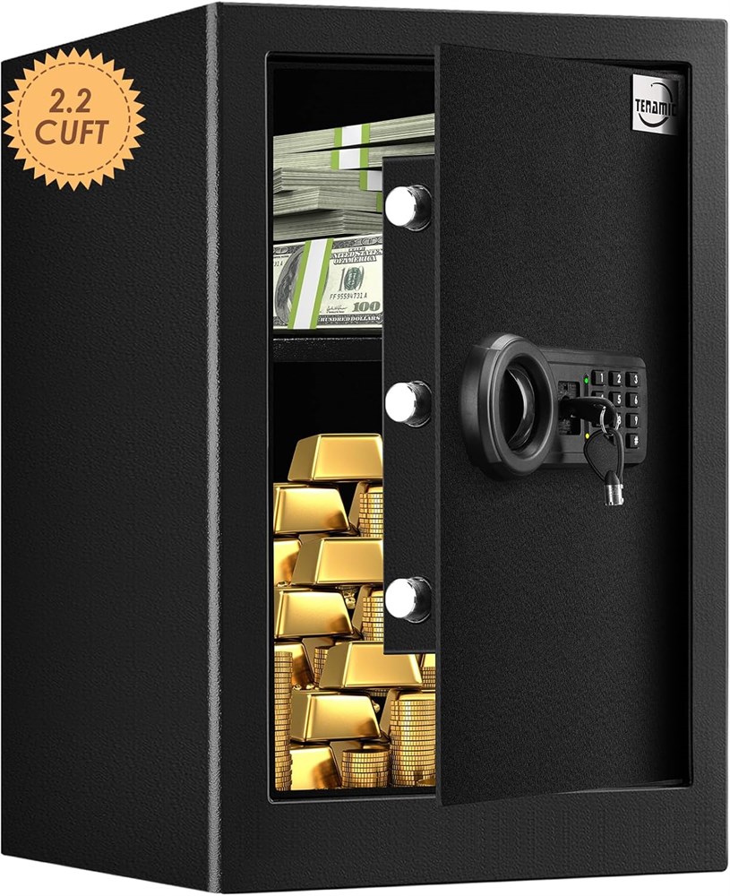 Dollar.Bid - Tenamic Safe Box 2.2 Cuft Fireproof Waterproof Home Safe ...