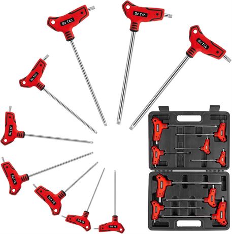 Dollar.Bid - TOMMARS 9PC T Handle Torx Wrench Set, S2 Steel, T10 - T50 ...